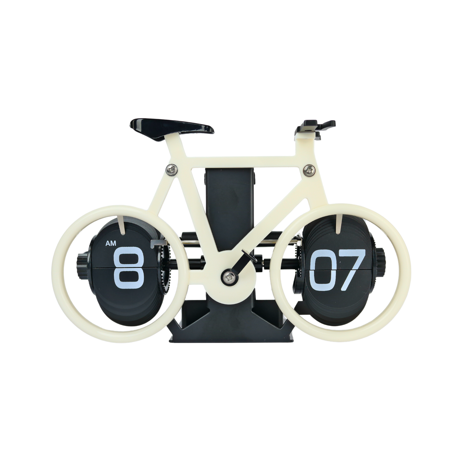Reloj de Escritorio Mecánico Giratorio Bicicleta Beige – Soleio Regalos