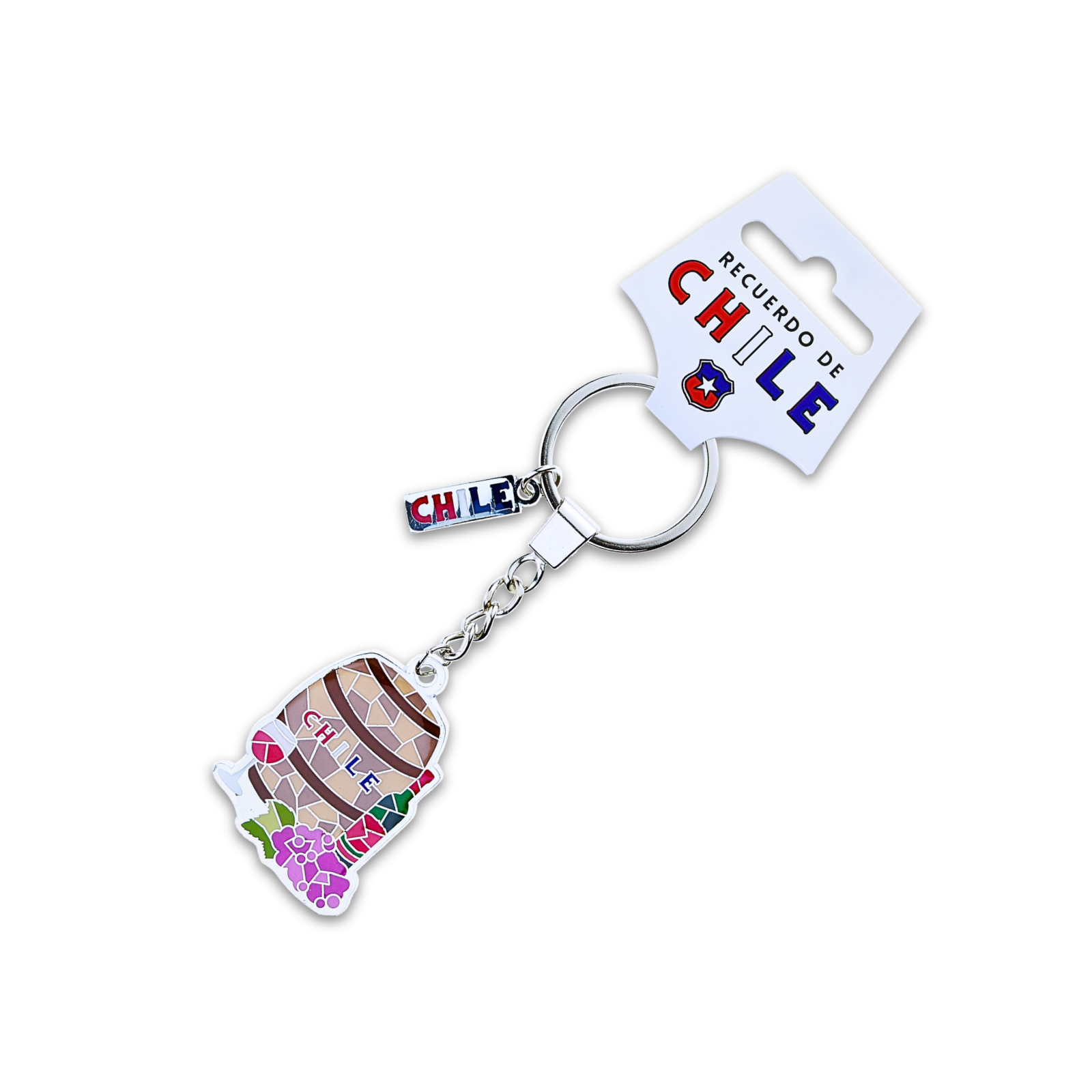 Llavero Metálico Mosaico Barril de Vino – Soleio Regalos