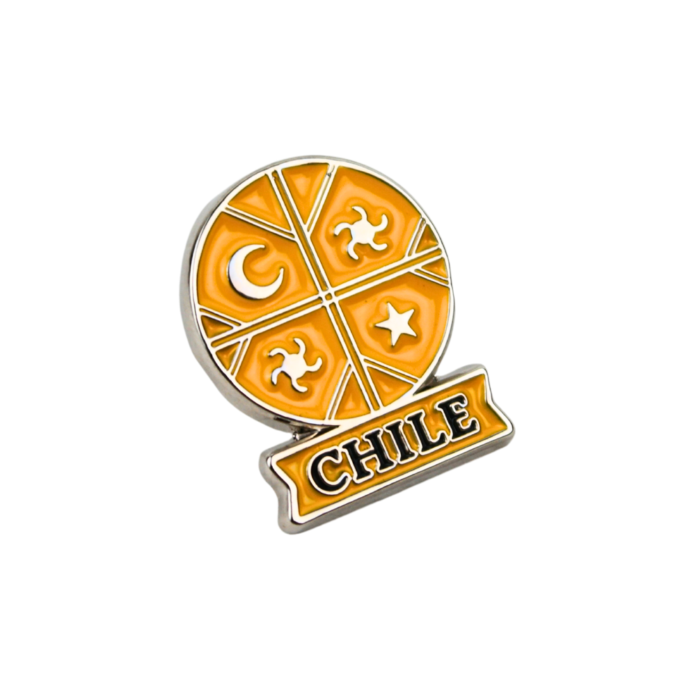 Pin Metálico Souvenir de Chile Kultrun Mapuche – Soleio Regalos