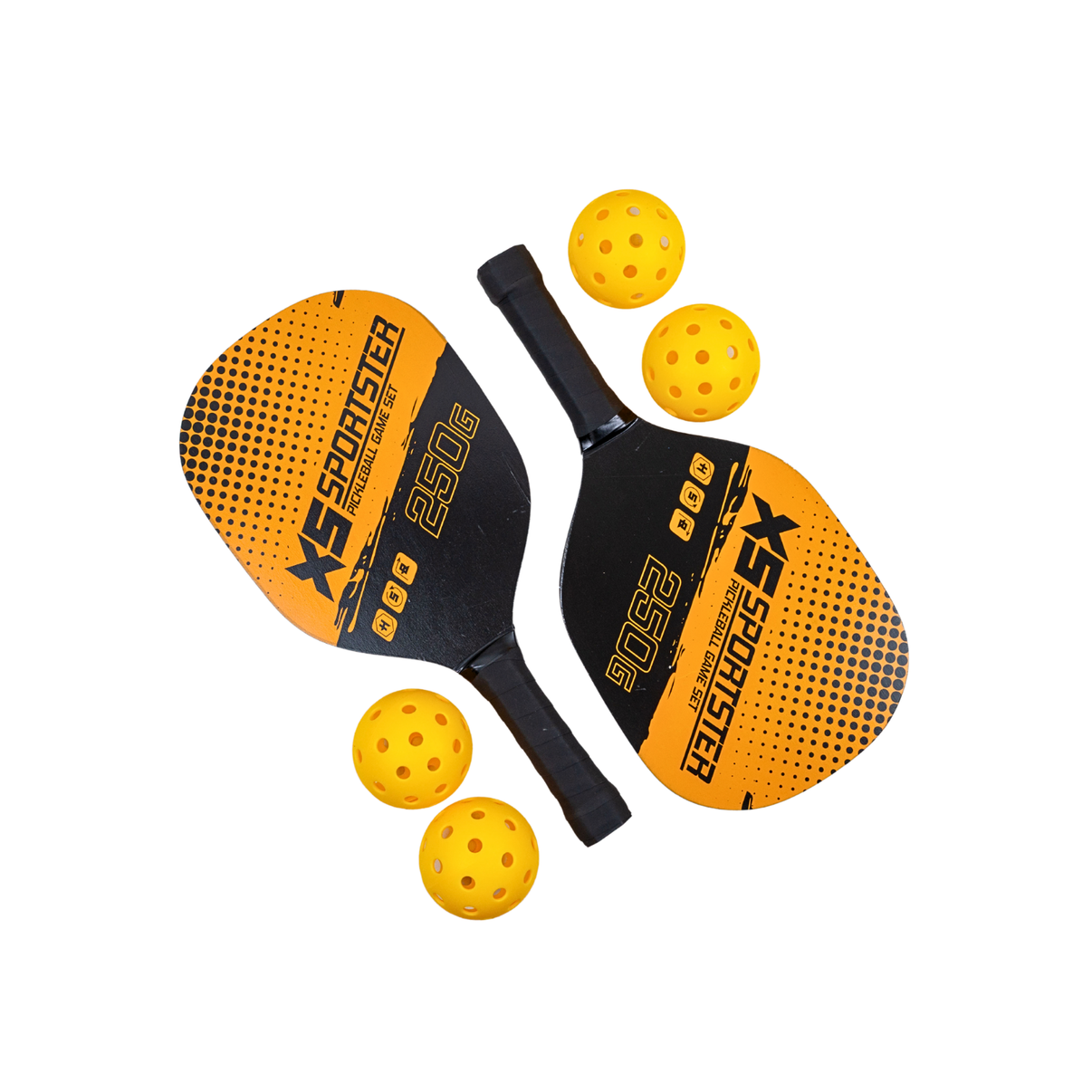 Set de Pickleball Combo 2 Paletas 4 Pelotas Playa Outdoor Amarillo ...